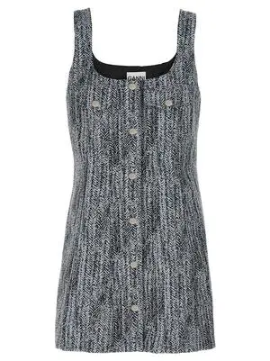 GANNI GANNI Tweed Mini Dress