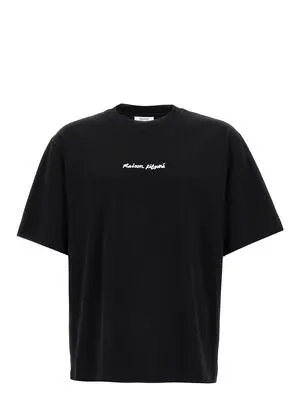 Maison Kitsuné Logo Embroidery T-shirt Black