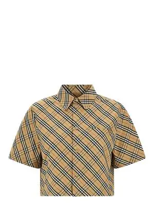 BURBERRY BURBERRY B Shield Check Cotton Shirt
