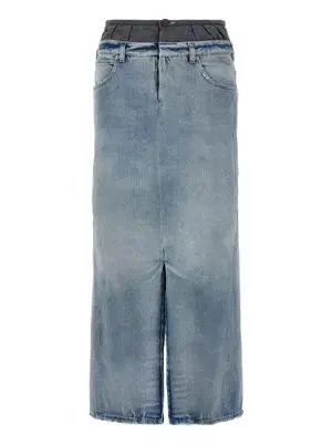 MAISON MARGIELA MAISON MARGIELA Layered Denim Skirt Multi
