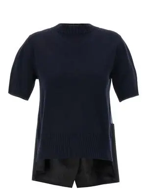 Sacai Patchwork Sweater - Blue