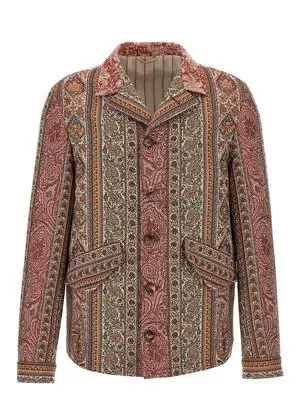 ETRO Balmacaan Neck Overshirt