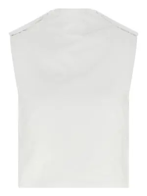 ARMARIUM Glenda Mélange Cotton Jersey Top - White