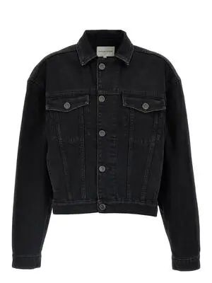 Loulou De Saison LOULOU DE SAISON Dave Stonewashed Cotton Denim Jacket Black