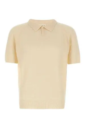 MA'RY'YA Bouclé Polo Shirt White