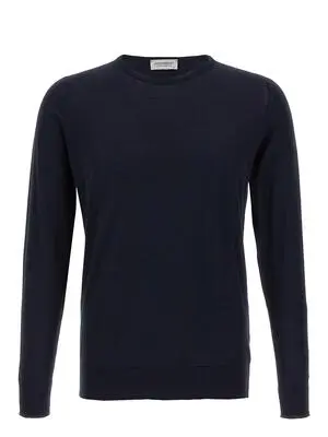 John Smedley JOHN SMEDLEY Hatfield Sea Island Cotton Sweater Blue