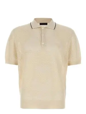 Prada Openwork Polo Shirt - White
