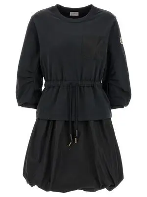 Moncler Two-material Dress - Black