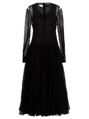 JIL SANDER Pleated Skirt Dress - Black