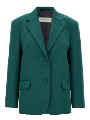 DRIES VAN NOTEN DRIES VAN NOTEN 'Birdy' Wool Blend Single-Breasted Blazer