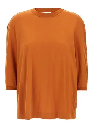Dries Van Noten DRIES VAN NOTEN Herissa Stretch Cotton T-Shirt Orange