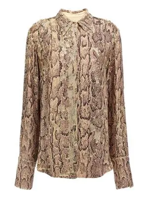 Dries Van Noten Celina Bis Viscose Sequined Shirt - Pink