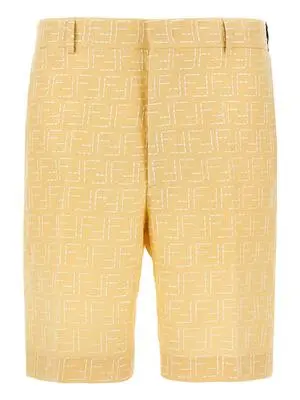 Fendi Bermuda Jacquard Ff - Yellow