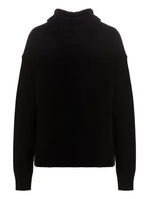 JIL SANDER Cashmere Blend Sweater - Black