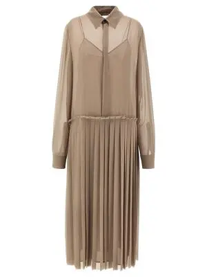 AMI AMI PARIS Pleated Midi Dress