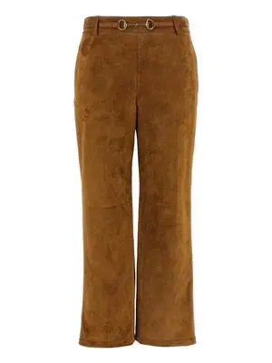 Gucci Suede Trousers - Brown