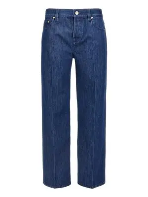Gucci Cotton Straight Leg Jeans - Blue