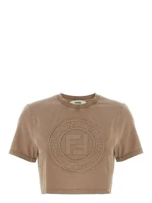 Fendi Cotton 3d Roma T-shirt - Brown