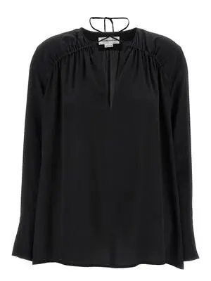 VICTORIA BECKHAM VICTORIA BECKHAM Gather Detail Tie Silk Blouse