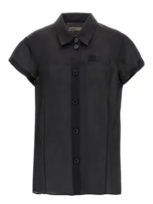 Khaite KHAITE Keefe Silk Organza Shirt Black