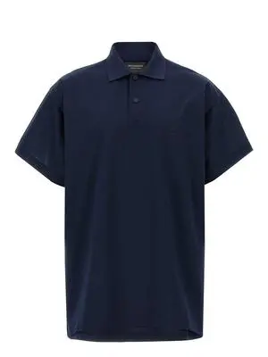 Balenciaga Embroidery Polo Shirt - Blue
