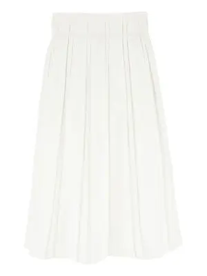JIL SANDER Linen Midi Skirt - White
