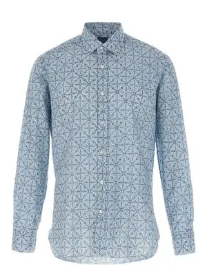 BARBA NAPOLI Vintage Shirt' Shirt - Light Blue