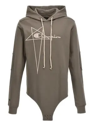 Rick Owens Champion X Hooded Bodysuit - Gray