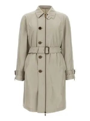 Burberry Silk Car Coat - Gray