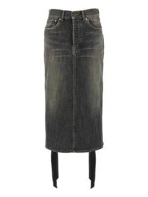 BALENCIAGA BALENCIAGA Lace Up Denim Skirt