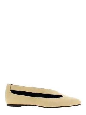 Khaite Diana Nappa Ballet Flats - Beige