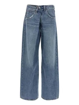 AGOLDE AGOLDE Vana Stonewashed Cotton Denim Jeans