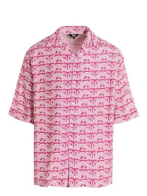 Gcds Waved Logo' Shirt - Fuchsia