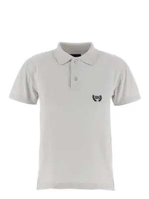 Balenciaga Laurel Classic Cotton Polo Shirt - Gray