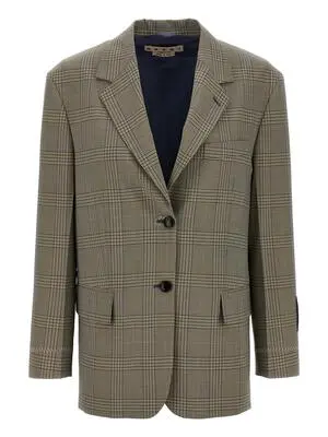 Marni Prince Of Wales Single-breasted Blazer - Multi