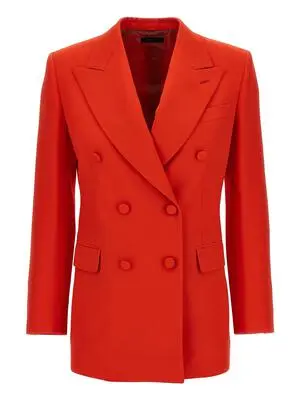 BRIONI BRIONI Flavia Wool-Silk Double-Breasted Blazer