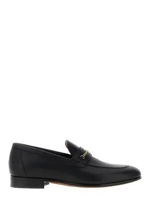Valentino Garavani Vlogo Signature Goat Leather Loafers - Black