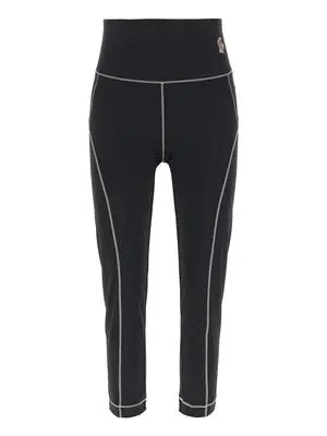 Moncler Logo Patch Leggings - Black