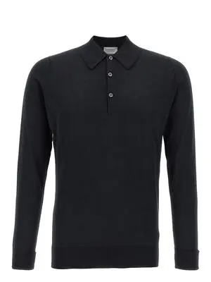 John Smedley Finchley' Polo Shirt - Black