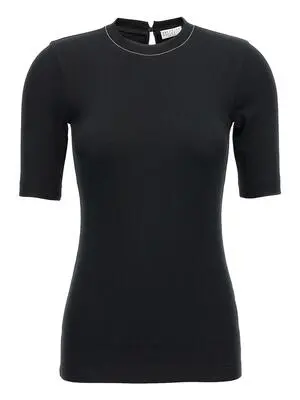 BRUNELLO CUCINELLI BRUNELLO CUCINELLI Monile Ribbed T-Shirt