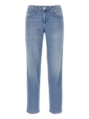 L'Agence Nevia Cotton Denim Jeans - Light Blue
