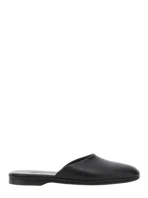 Brioni Leather Sabots - Black