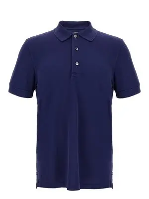 TOM FORD Piqué Polo Shirt Blue