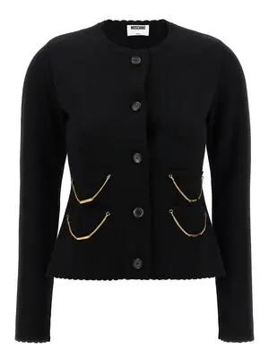 Moschino Chain Cardigan - Black