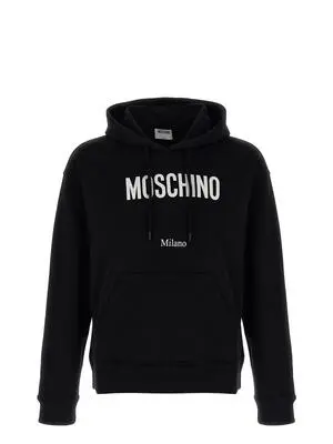 Moschino Print Hoodie - Black