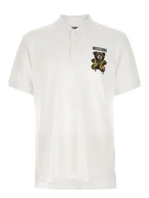Moschino Teddy Bear' Polo Shirt - White
