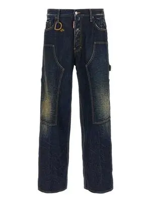 Dsquared2 Loose Carpenter Denim Jeans - Blue