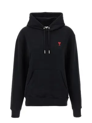AMI Paris De Coeur Hoodie - Black