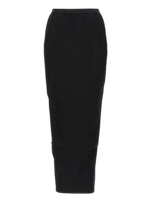 Rick Owens Soft Pillar Long Skirt - Black