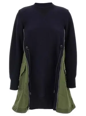 Sacai SACAI Sponge Cotton Blend Mini Dress Multi